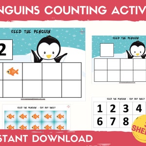 Penguin Counting Activity: Numbers 1-10 Printable (digital Download) - Etsy