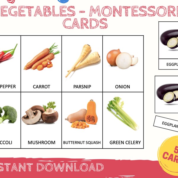 Vegetable Cards - Etsy