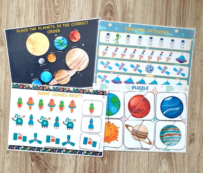 Solar System Busy Book: Preschool Learning Activities (PDF Pattern) - Etsy