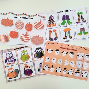 Halloween Busy Book, Toddler Matching Games, Busy Book Printable ...
