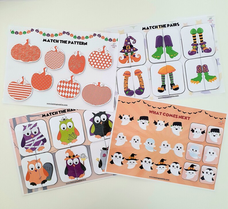 Halloween Busy Book Toddler Matching Games Busy Book | Etsy