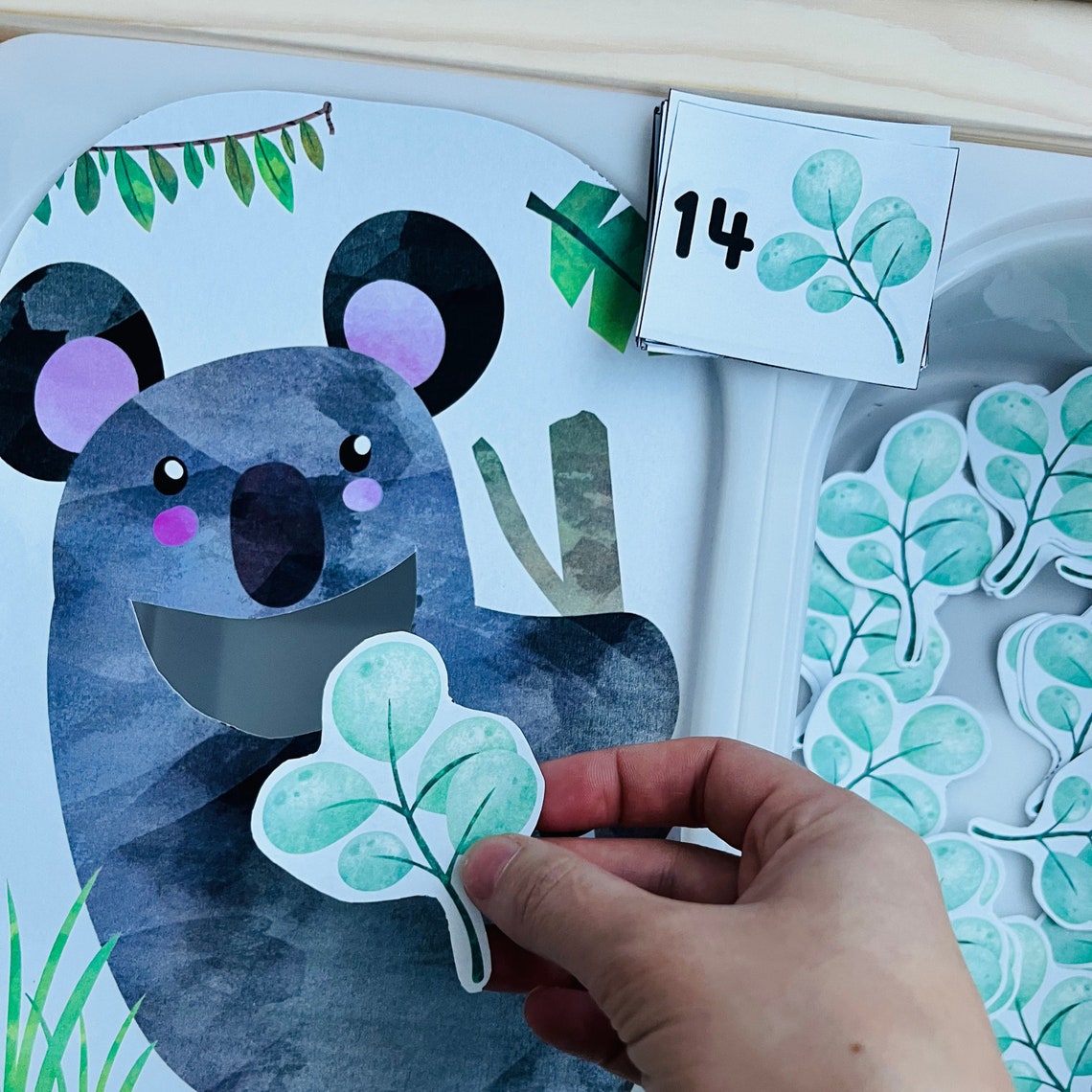 Koala Counting Flisat Insert: Preschool Pretend Play (digital Download ...
