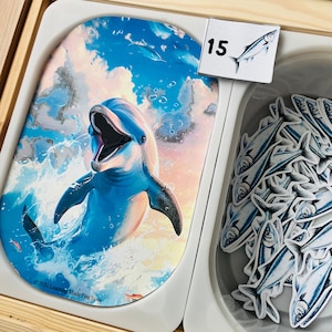 Feed Dolphin Counting to 20, Printable Flisat Insert, Trofast Insert ...