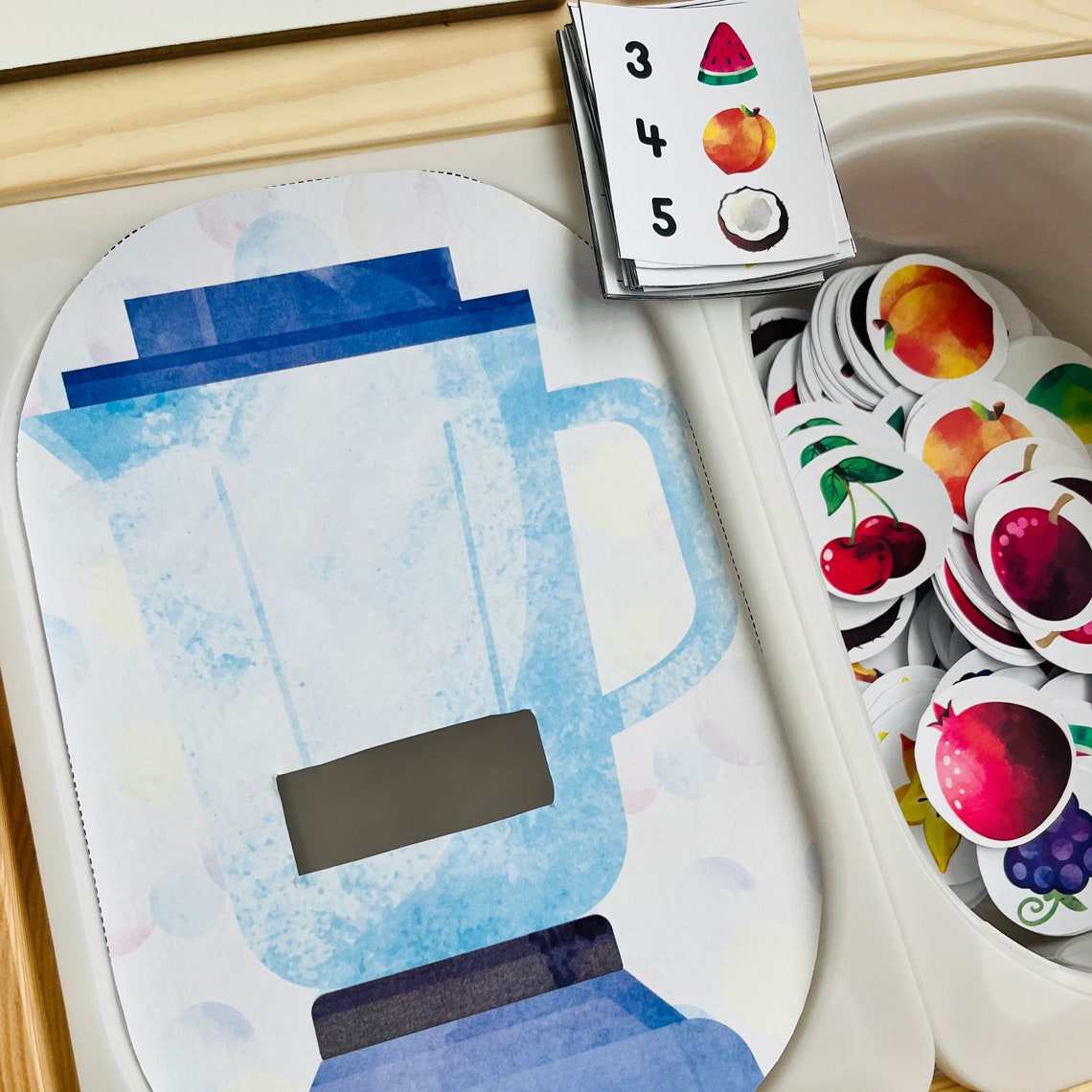 Smoothie Counting Flisat Insert, Preschool Pretend Play (printable) - Etsy