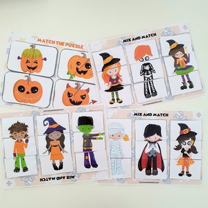 Halloween Busy Book, Toddler Matching Games, Busy Book Printable ...