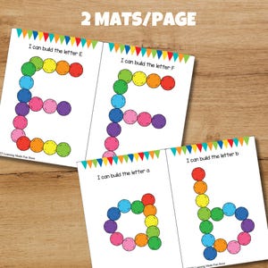 Alphabet Pom Pom Task Cards | Uppercase & Lowercase Letters Fine Motor ...