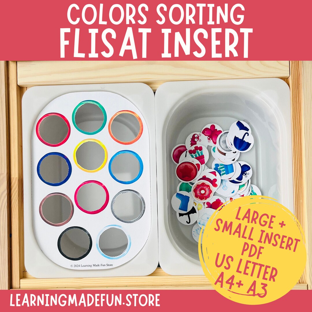 Sorting Colours, Matching Colors Printable Flisat Insert, Trofast ...