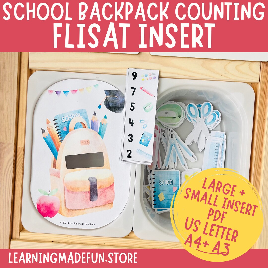 Back to School Backpack Count, Flisat Insert, Trofast Insert, Flisat ...