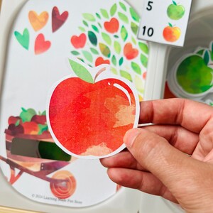 Apples Counting, Printable Flisat Insert, Trofast Insert, Preschool ...