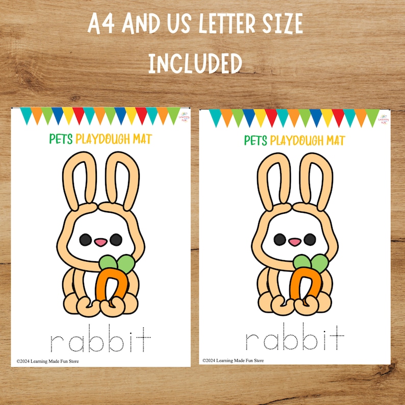 Pet Play Dough Mats: Preschool Learning Activity (digital Download) - Etsy