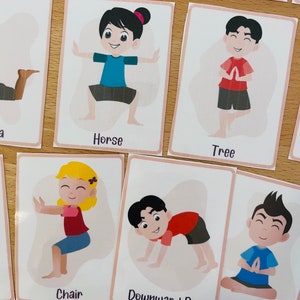 Kids Yoga Cards, Children’s Yoga Pose, Brain Breaks Flash Cards ...