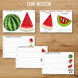 Watermelon Unit Study: Printable Summer Learning Activities (PDF) - Etsy