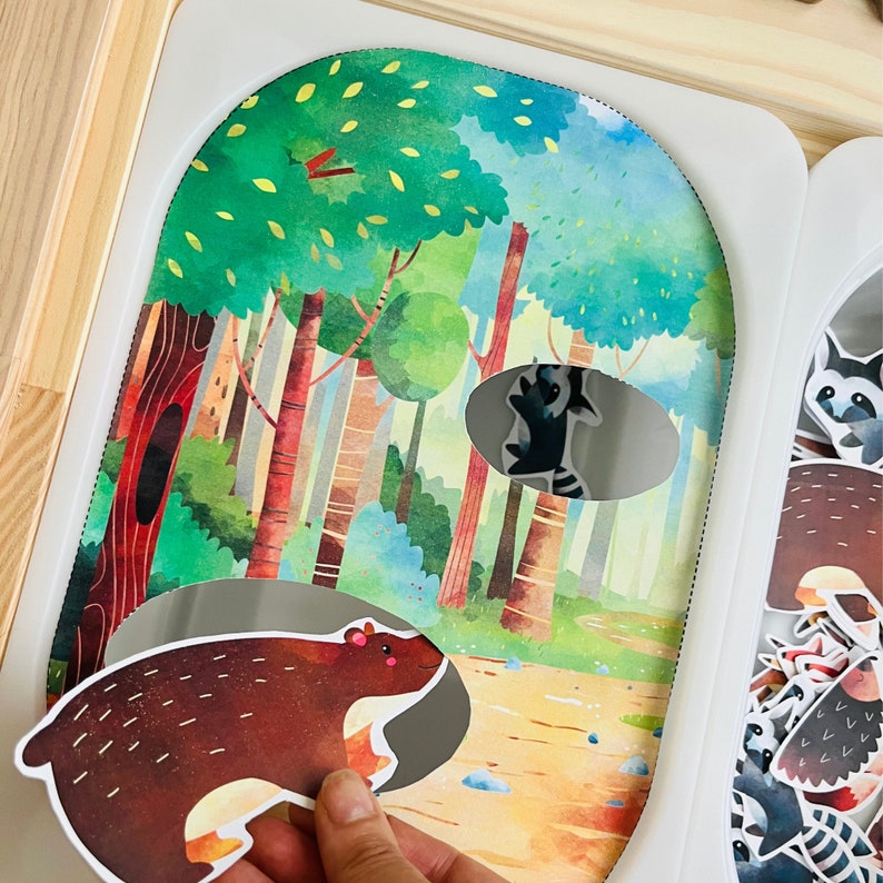 Forest Animals Sort by Size, Printable Flisat Insert, Trofast Insert ...