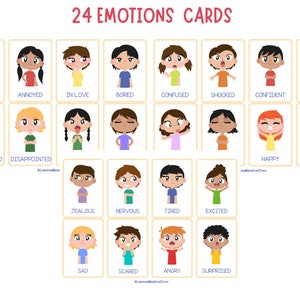 Emotions Flashcards, Kids Feelings Cards, Emotions Printable, Toddler ...