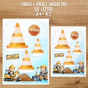 Construction Cones Size Sorting, Printable Flisat Insert, Trofast ...