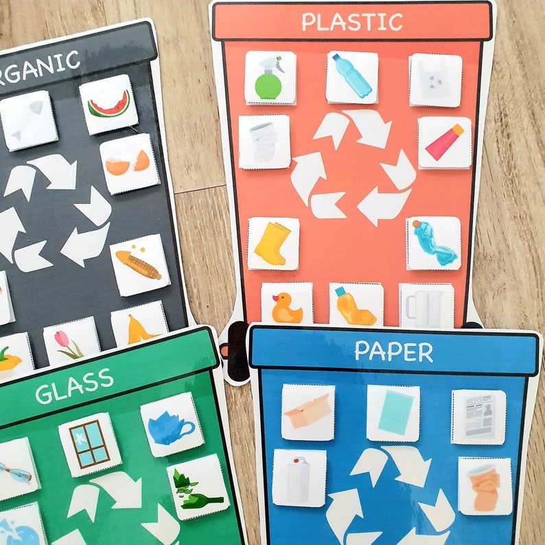 Recycling Game Earth Day Activity Waste Sorting Printable - Etsy