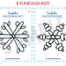 Snowflakes Play Dough Mats, Printable Play Doh Toddler Activities ...