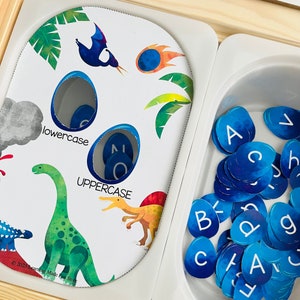 Dinosaur Eggs Sorting Letters Printable Flisat Insert, Trofast Insert ...
