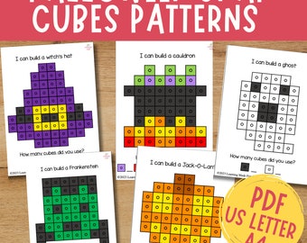 Christmas Snap Cubes Mats, Connecting Cubes Task Cards, Preschool ...