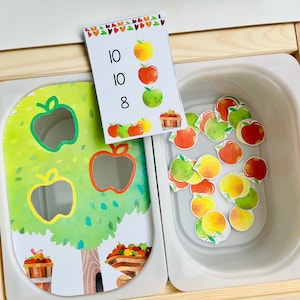 Counting Apples Flisat Insert, Trofast Insert, Flisat Printable ...