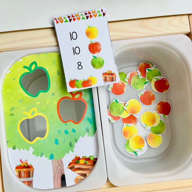 Counting Apples Flisat Insert, Preschool Printable (digital Download ...
