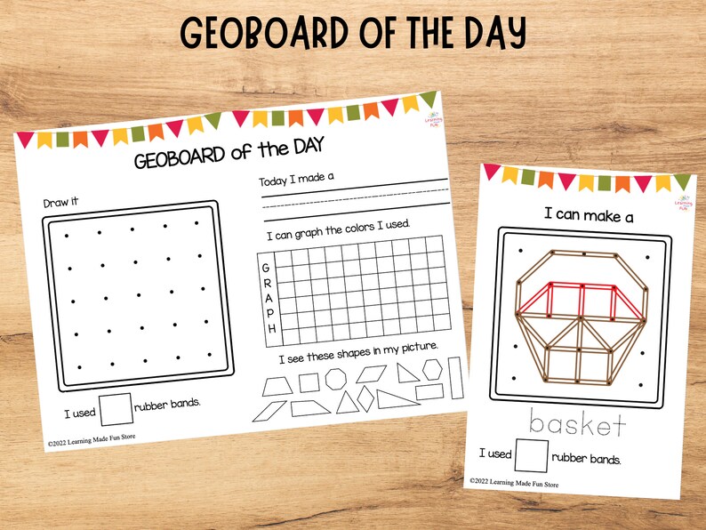 Fall Geoboard Task Cards Autumn Unit Activity Mats Preschool - Etsy
