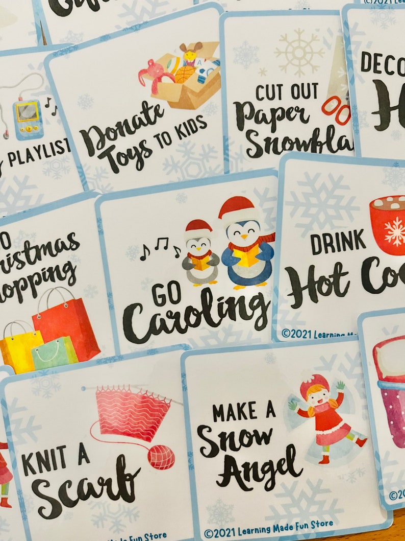 Christmas Advent Activity Cards: Family Fun (digital Download) - Etsy