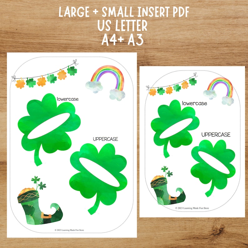 St Patrick's Day Letter Sorting Flisat Insert (digital Download) - Etsy