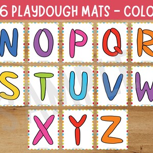 Alphabet Play Doh Cards Toddler Activities ABC Play Dough Mats ...