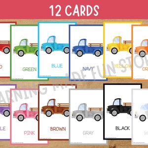 Colors Flashcards, Colours Posters, Colors Flash Cards, Montessori ...