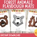 Forest Animals Play Doh Mats Visual Cards, Printable Play Dough Toddler ...