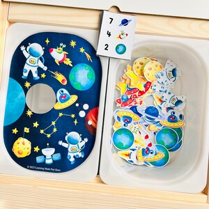 Space Counting Flisat Insert, Preschool Learning (digital Download) - Etsy