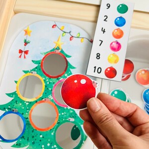 Christmas Tree Color Sorting Flisat Insert (digital Download) - Etsy