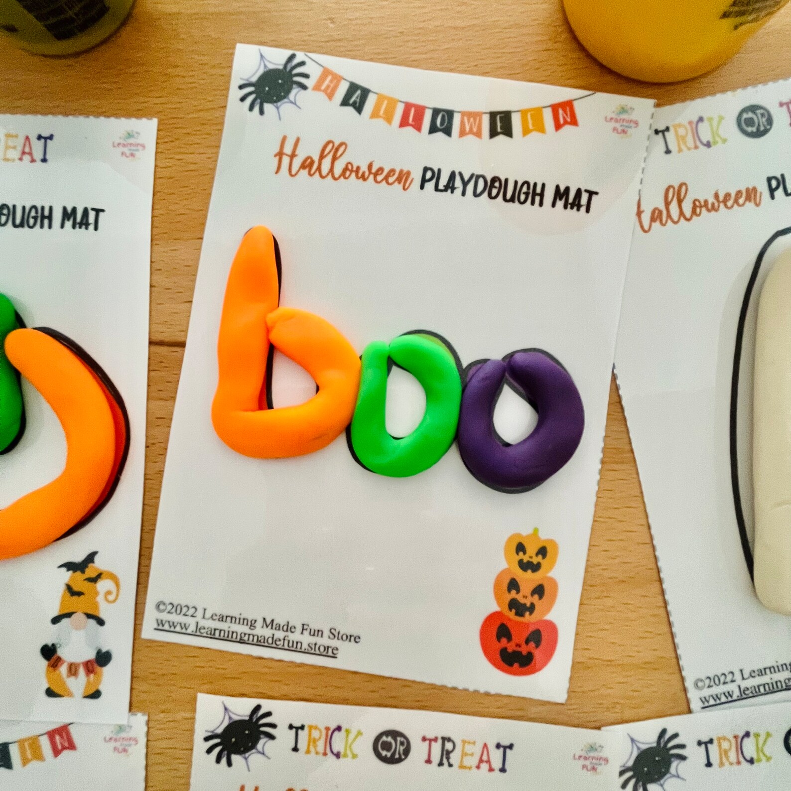 Halloween Play Dough Mats Printable Play Doh Toddler - Etsy