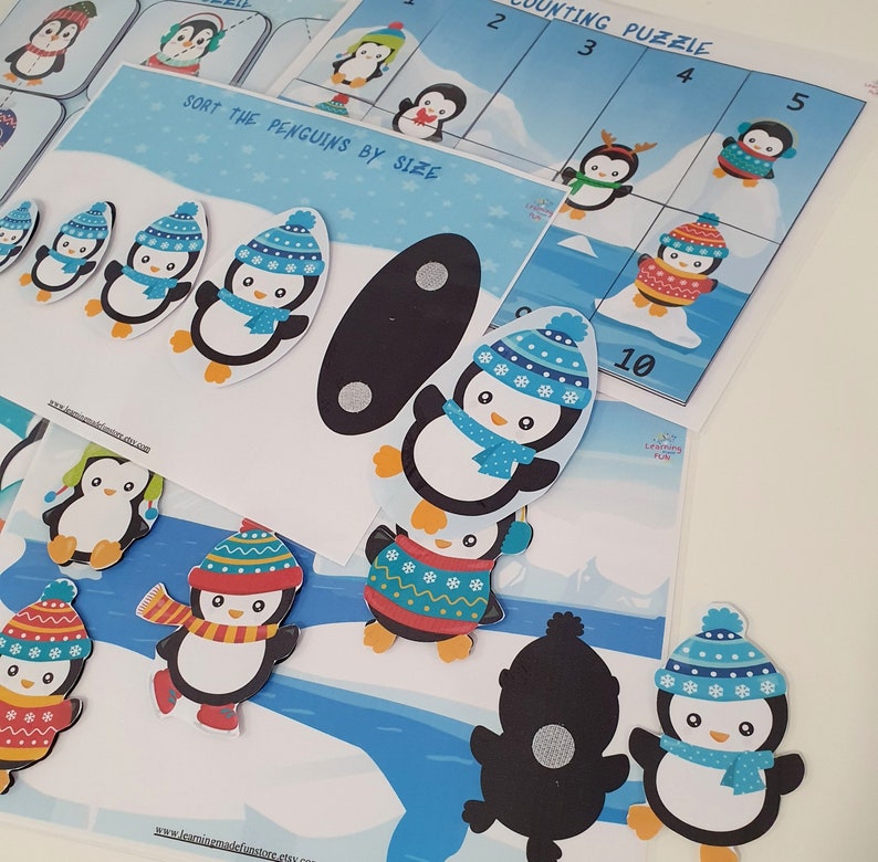Penguins Busy Book Toddler Busy Binder Learning Binder - Etsy