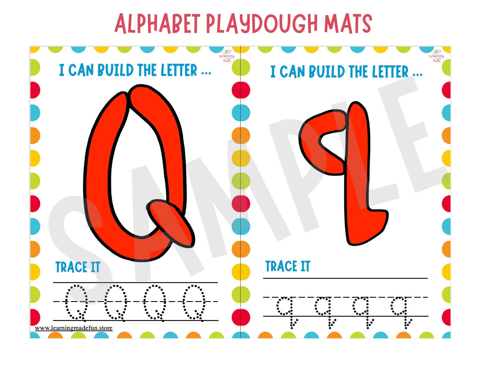 Alphabet Play Doh Cards Toddler Activities ABC Play Dough Mats | Etsy