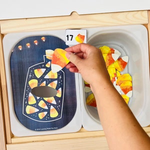 Candy Corn Counting Flisat Insert: Halloween Sensory Table (digital ...