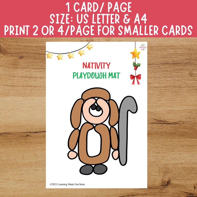 Nativity Playdough Mats: Printable Toddler Activity (PDF) - Etsy