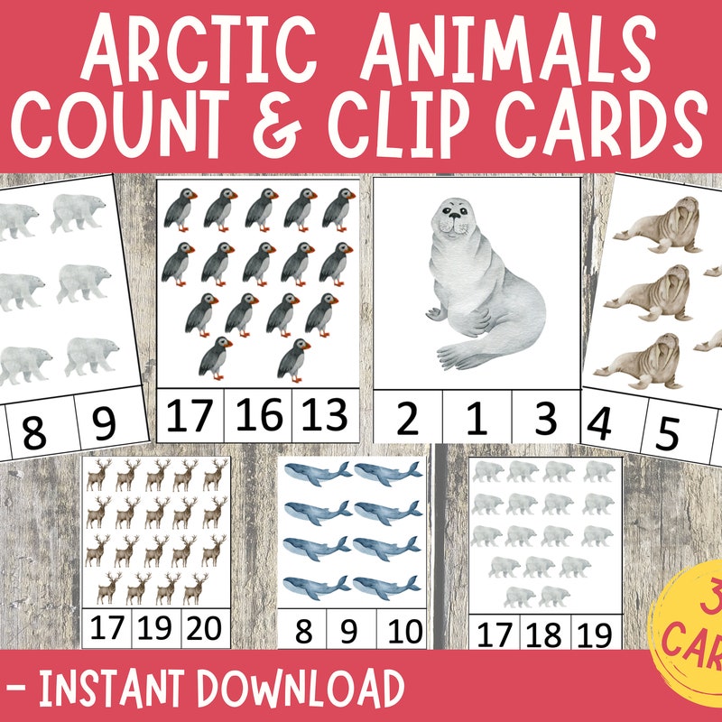 Count and Clip Cards - Etsy