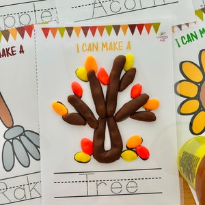 Fall Play Dough Mats Preschool Printables Play Doh Mats Homeschool ...