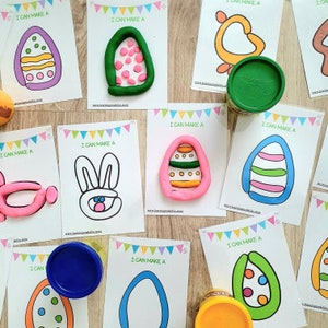 Easter Play Dough Mats, Printable Play Doh Learning Toddler Activitiy ...