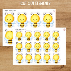 Bees Sort by Size, Printable Flisat Insert, Trofast Insert, Preschool ...