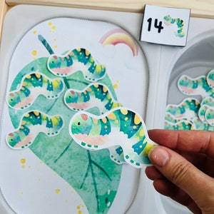 Caterpillars Count to 20, Printable Flisat Insert, Trofast Insert ...