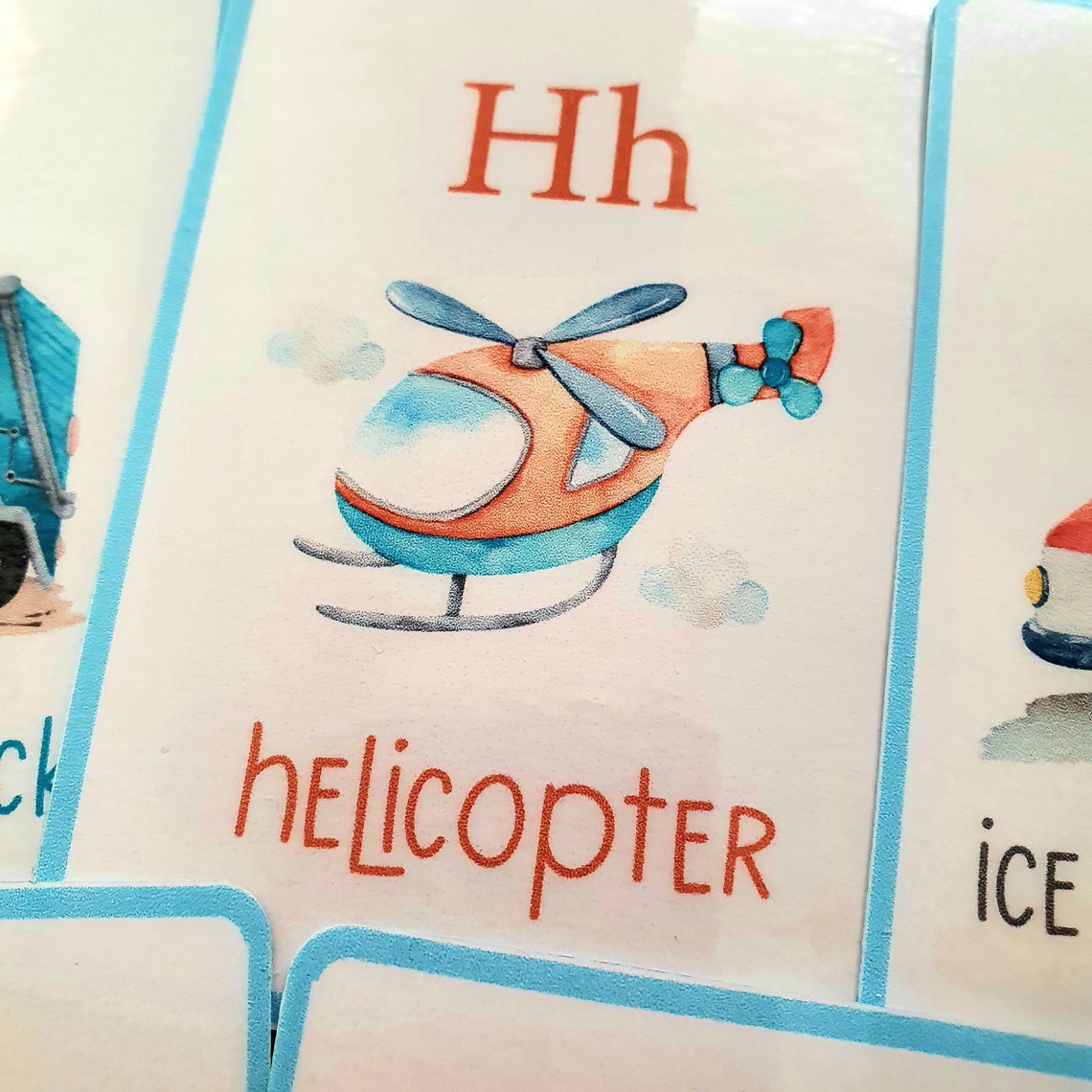 Alphabet Flashcards Transportation Cards Preschool Flash - Etsy
