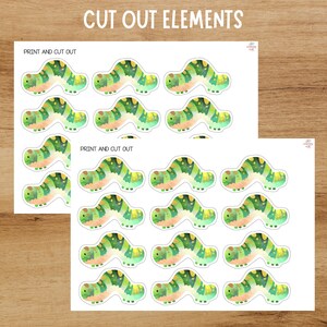 Caterpillars Count to 20, Printable Flisat Insert, Trofast Insert ...