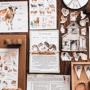 Farm Animals Unit Study: Homeschool Learning Activities (PDF) - Etsy