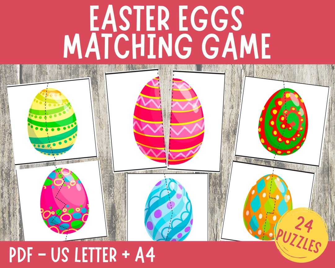 Easter Eggs Matching Game: Toddler Learning Activity (digital Download ...