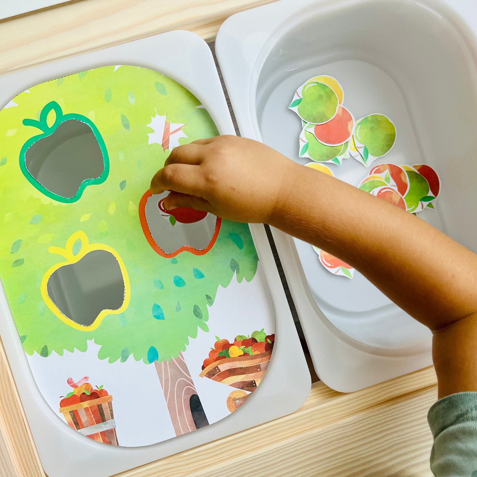 Counting Apples Flisat Insert, Trofast Insert, Flisat Printable ...