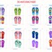 Summer Matching Game, Flip Flops Matching Activity, Summer Game ...