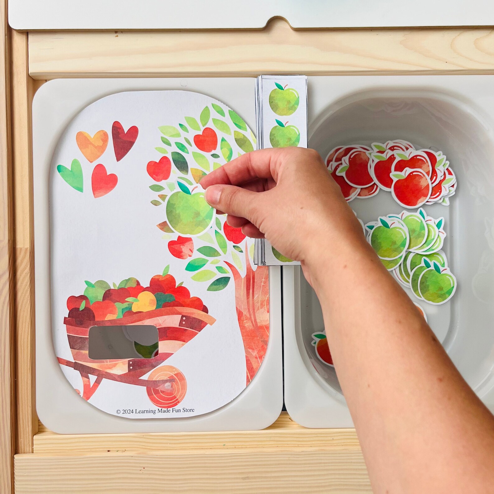 Apples Patterns Flisat Insert, Trofast Insert, Flisat Printable ...